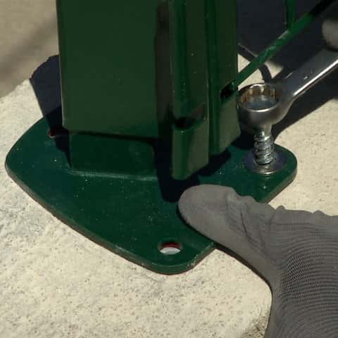 Poteau grillage rigide 1867mm Gris 2900 Sablé - DeltaMax platine soudée ...